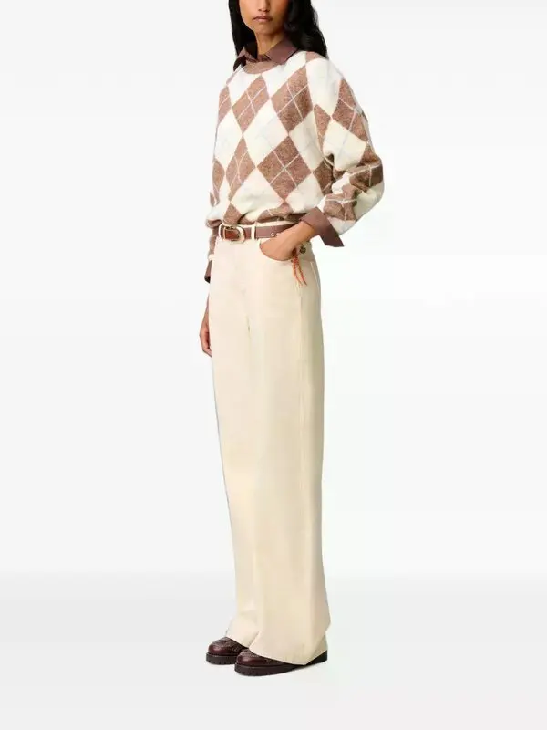 Claudie Pierlot Multicoloured Argyle Jumper