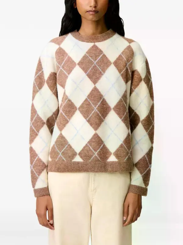 Claudie Pierlot Multicoloured Argyle Jumper