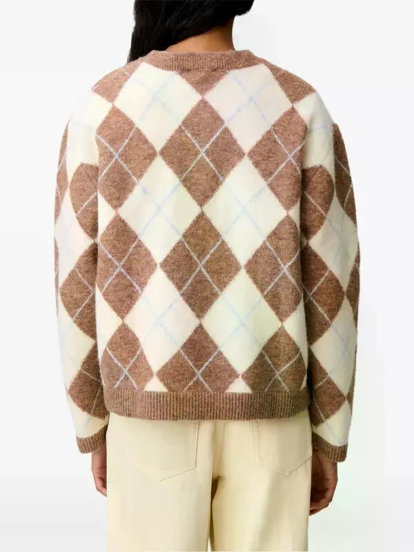 Claudie Pierlot Multicoloured Argyle Jumper