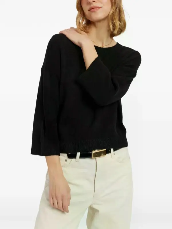 Chinti & Parker Cloud Cropped-sleeve Sweater