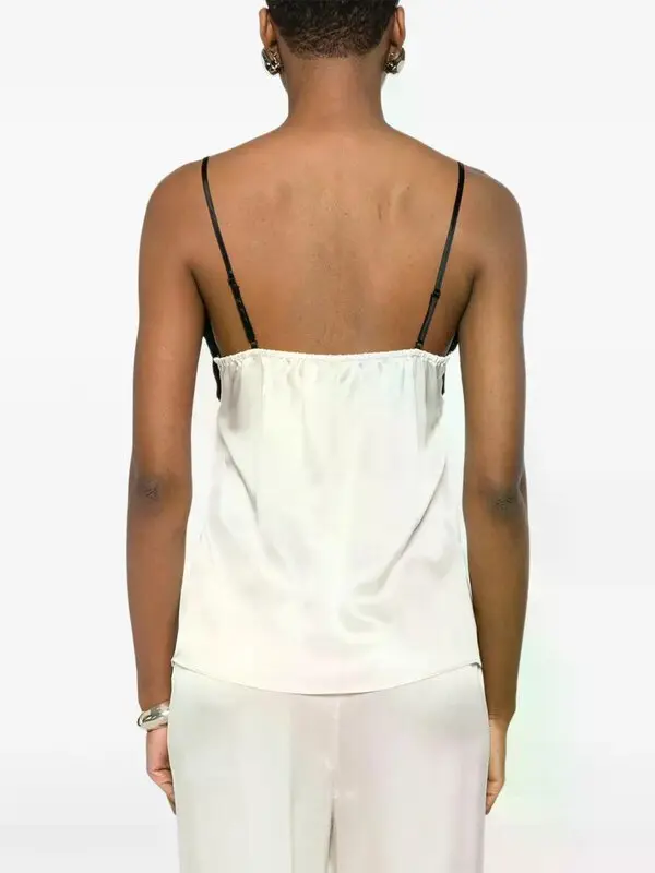 Co Lace Trim Spaghetti Strap Blouse