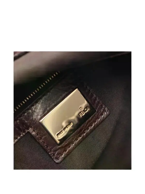 Fendi Croc-embossed Leather Shoulder Bag