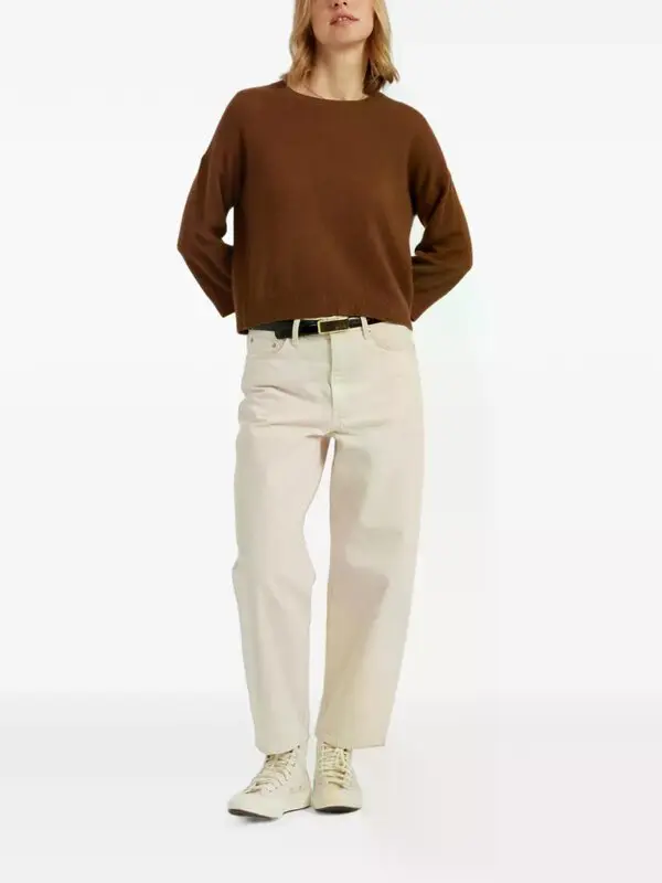 Chinti & Parker Cloud Cropped-sleeve Sweater - Brown