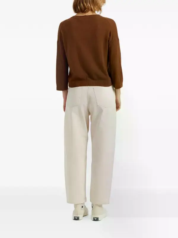 Chinti & Parker Cloud Cropped-sleeve Sweater