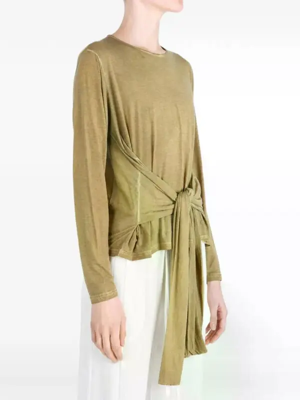 UMA WANG Long Sleeve Front Tie Top