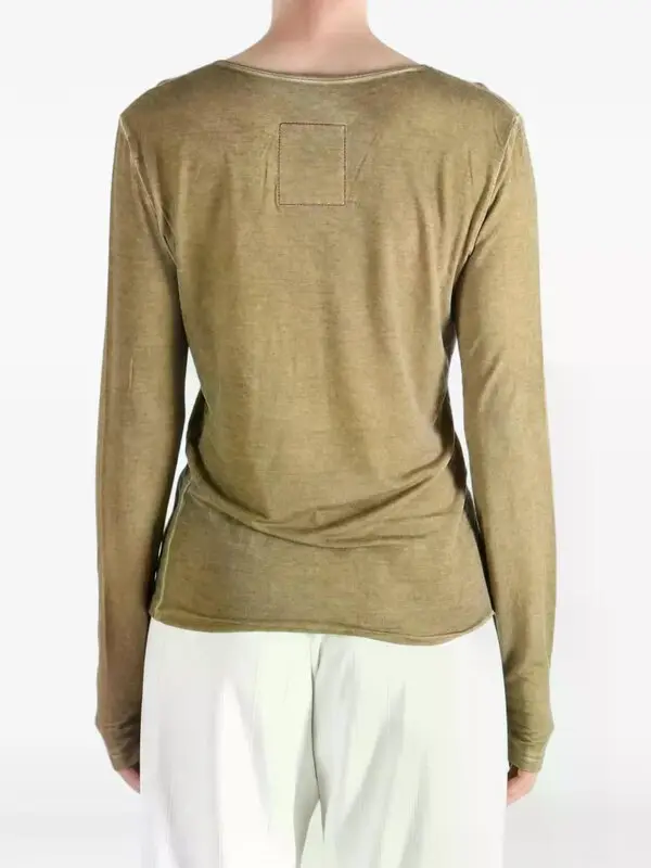 UMA WANG Long Sleeve Front Tie Top