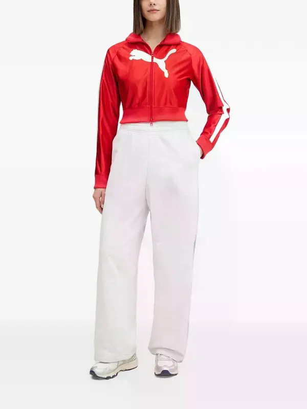 PUMA Logo Print Side Stripe Track Jacket