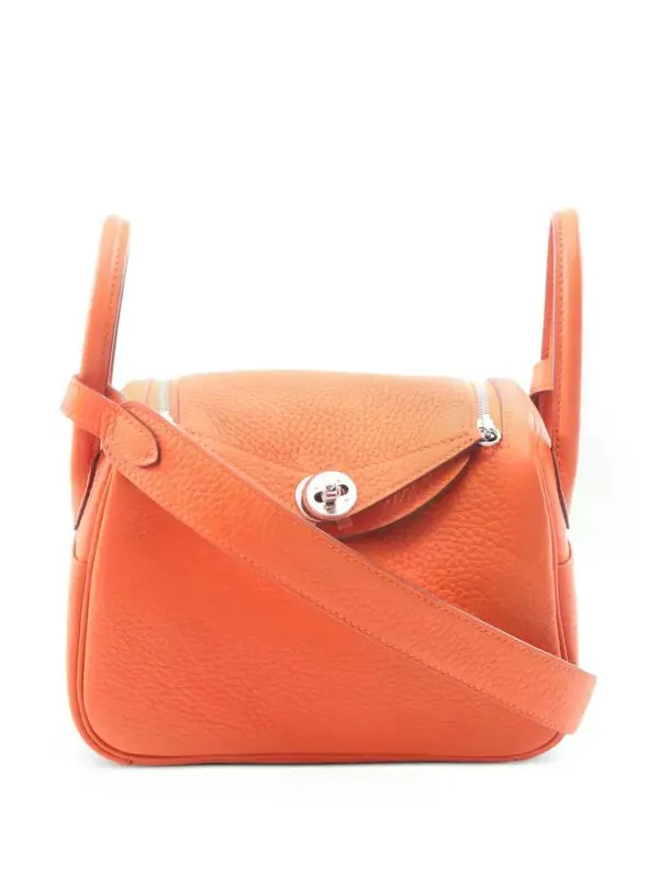 Hermès Mini Lindy Crossbody Bag - Orange