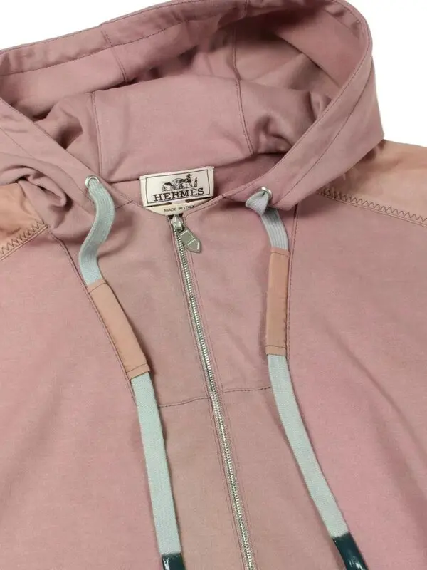 Hermès Cotton Zip-up Hoodie With Drawstring Hood