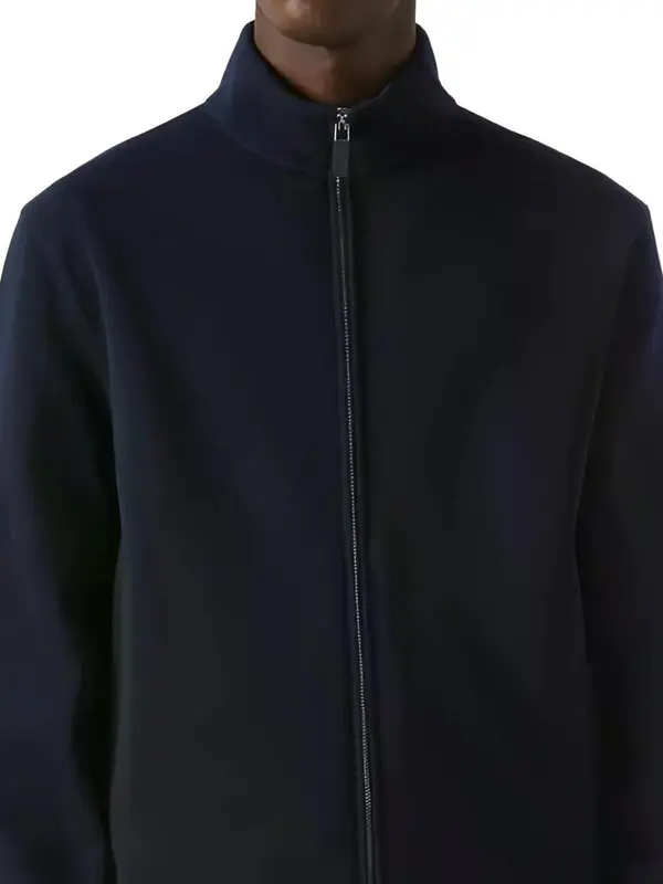 Zegna Zip-up High-neck Sweater - Blue