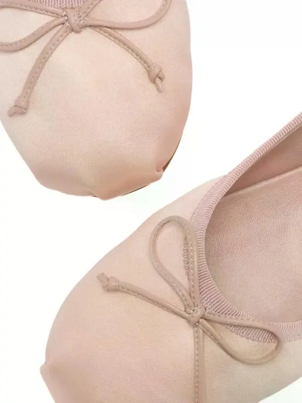 Miu Miu Satin Ballerinas With Logo Detail