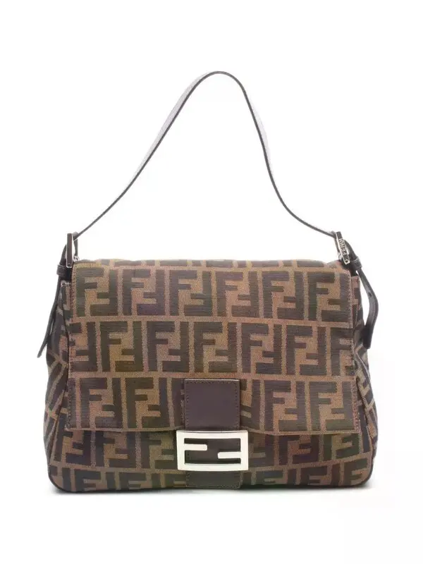 Fendi 2000s Mamma Baguette Shoulder Bag - Brown