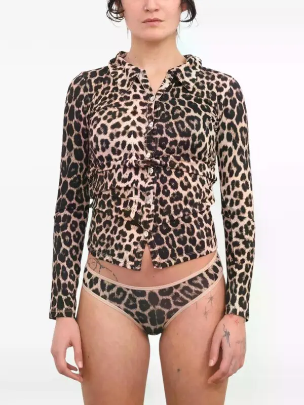 BASERANGE Cosme Leopard-print Shirt