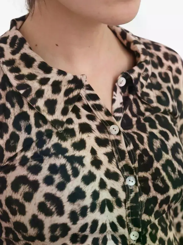 BASERANGE Cosme Leopard-print Shirt