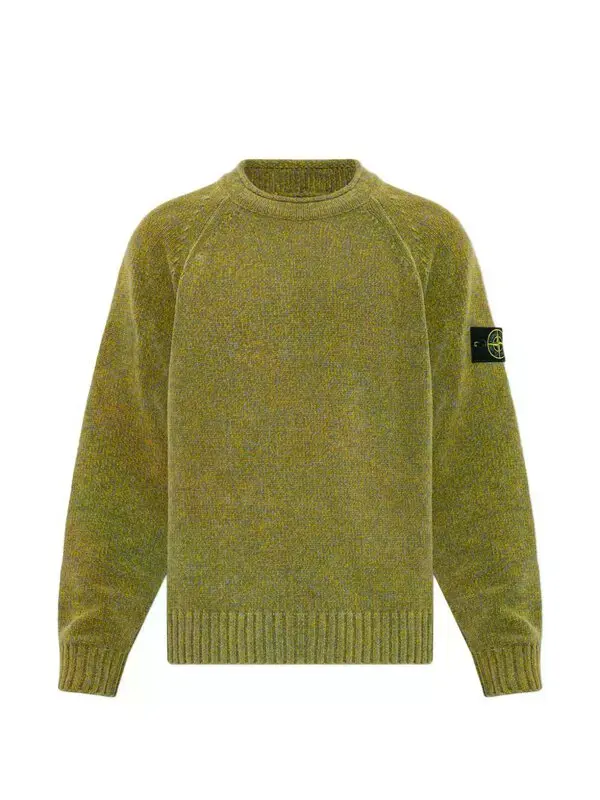 Stone Island 5100013 Mouliné Cotton Chenille Jumper - Green