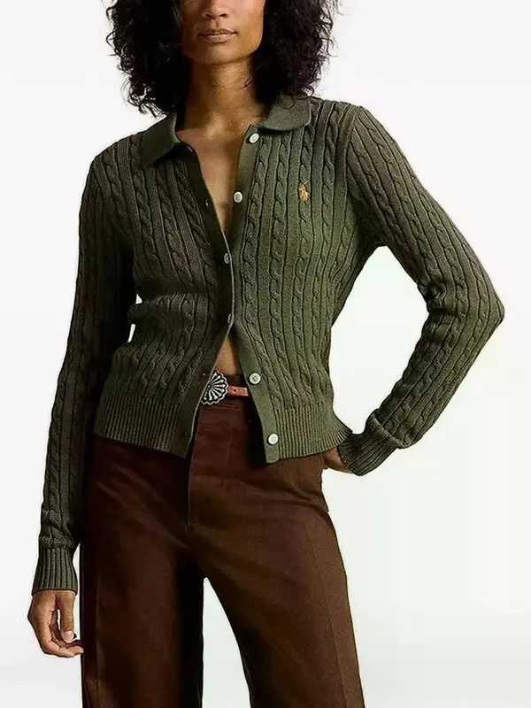 Polo Ralph Lauren Cable-knit Cotton Cardigan - Green