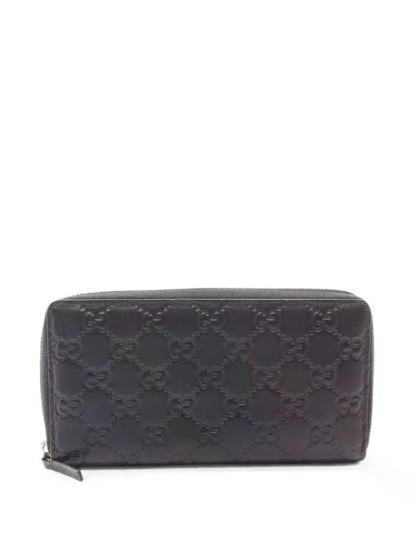 Gucci 2000s Guccissima Zip-around Wallet - Black