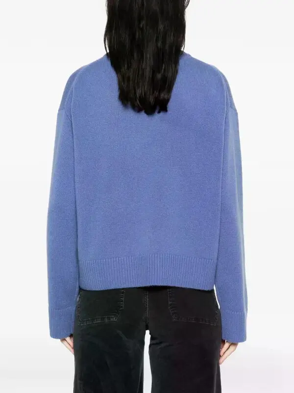 ALLUDE Ribbed-trim Crew-neck Sweater