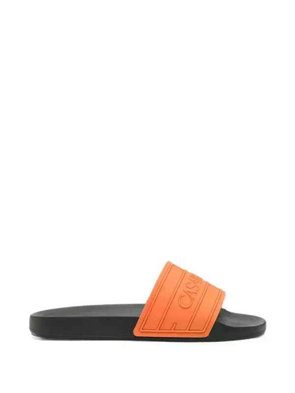 Casablanca Logo Embossed Sliders