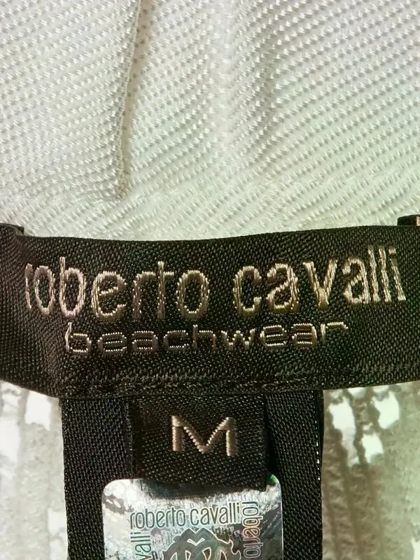 Roberto Cavalli Lace-patterned Wide-leg Trousers - White