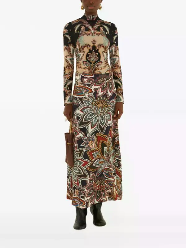 Farm Rio Tapestry Dream Floral-print Top - Neutrals