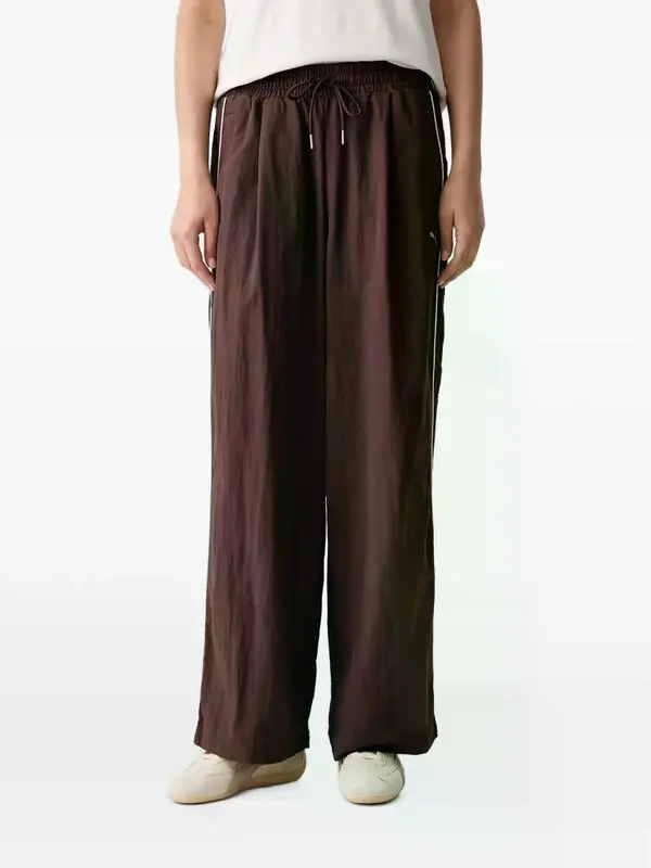 PUMA Drawstring-waist Side-stripe Track Pants - Brown