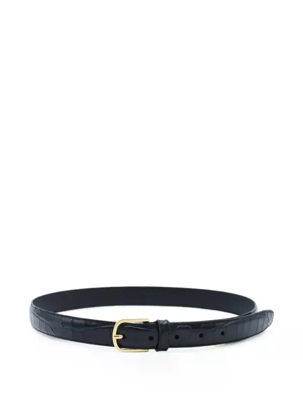 TOTEME Crocodile-embossed Leather Belt - Black