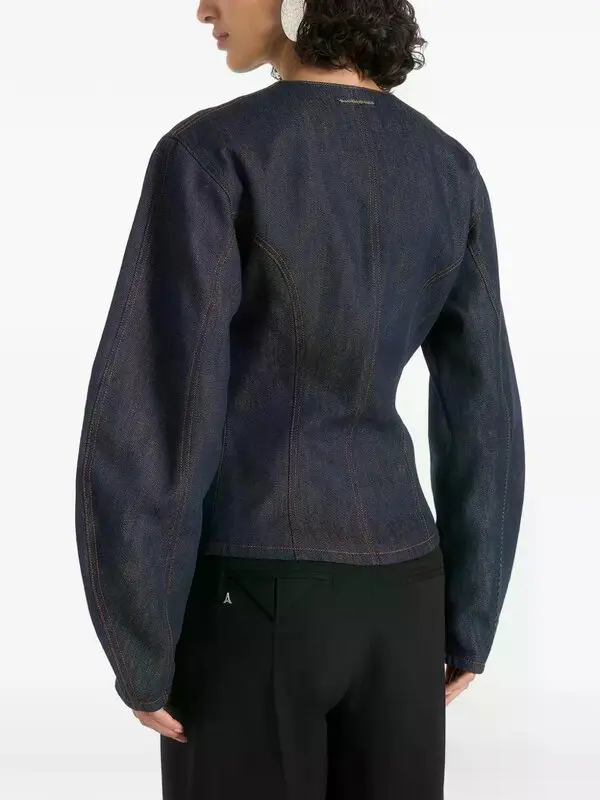 Manière De Voir Denim Hourglass Jacket - Blue