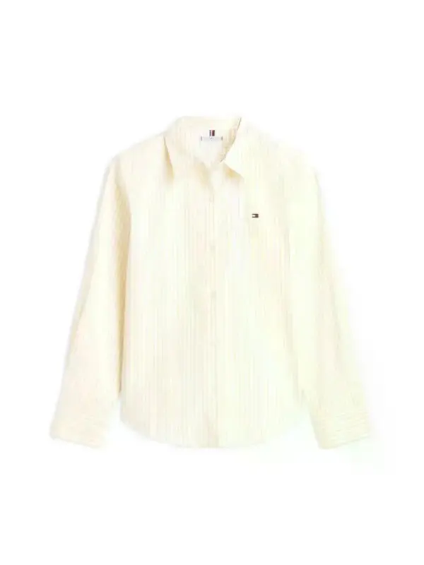 Tommy Hilfiger Striped Logo-embroidered Shirt