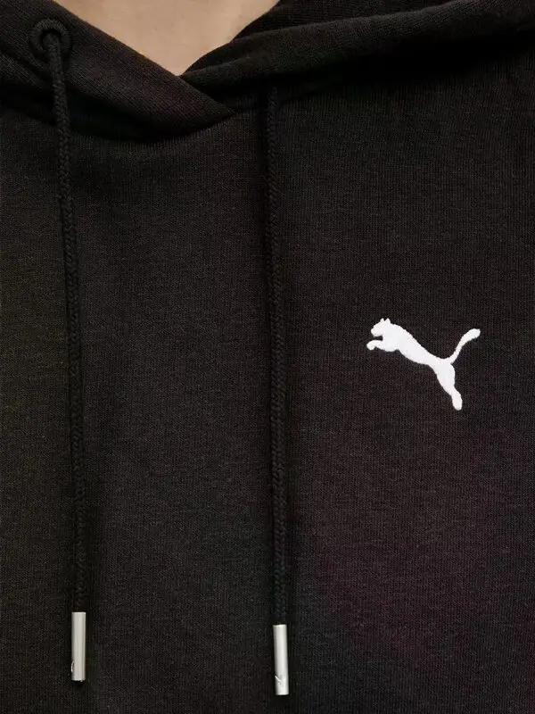 PUMA Logo-embroidered Cropped Hoodie