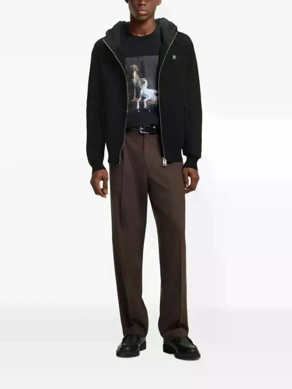 Hugo Relaxed-fit Hooded Jacket With Branded Details