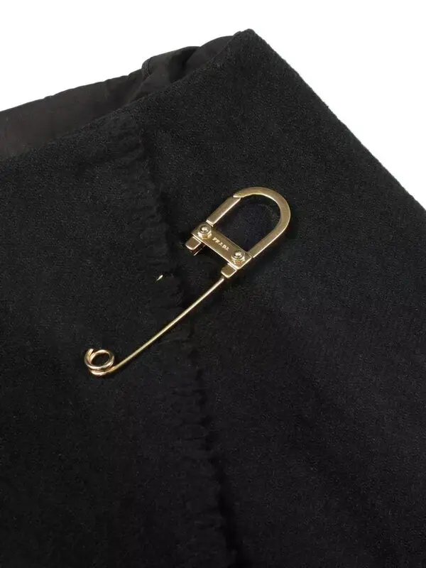 Prada Safety Pin Wrap Mini Skirt