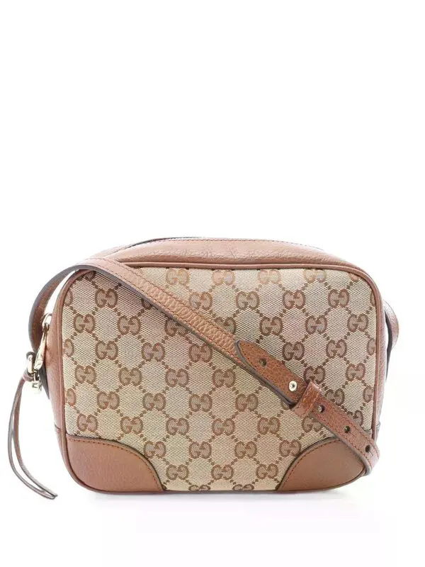 Gucci 2000s Gg Bree Canvas Shoulder Bag - Brown