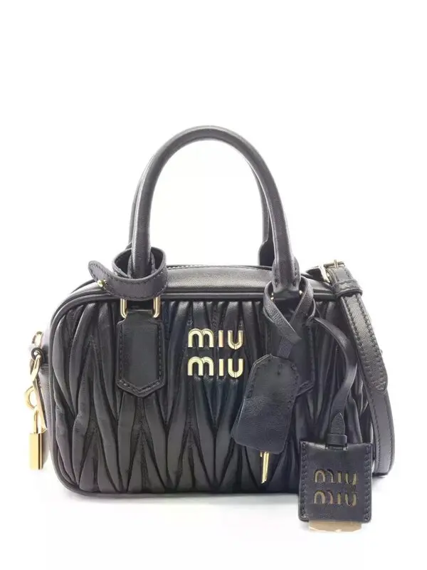 Miu Miu 2010s Matelassé Mini Bag - Black