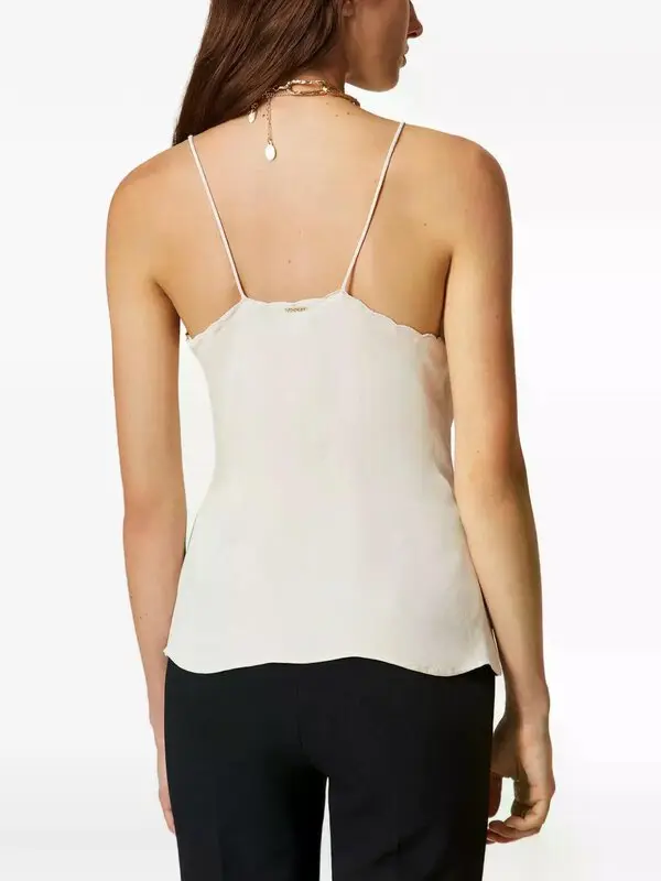 TWINSET Envers Satin Top With Embroidery