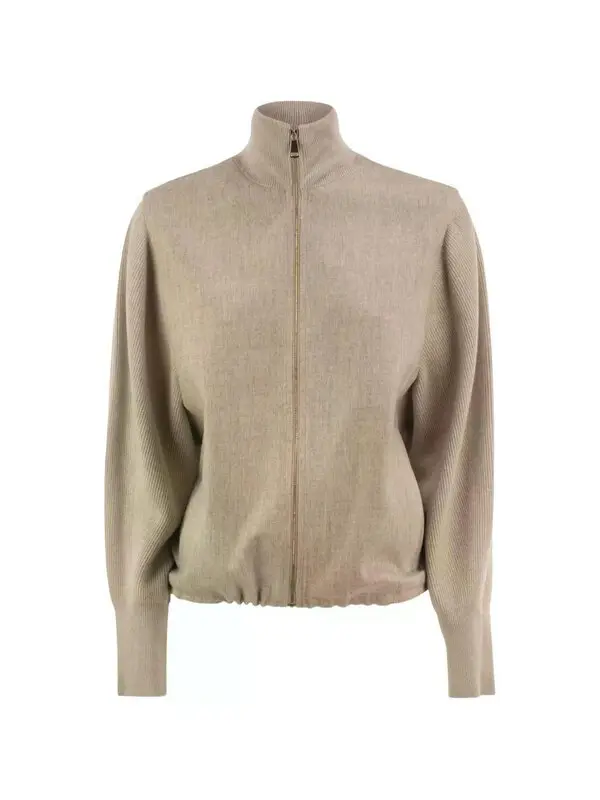 Fabiana Filippi Flannel Bomber Jacket - Neutrals