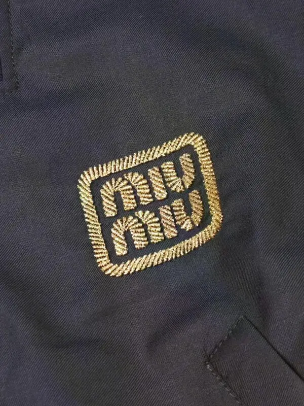 Miu Miu 2020s Logo-embroidered Bomber Jacket