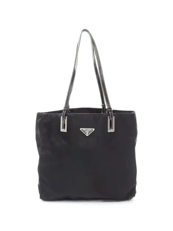 Prada 2000s Logo-plaque Tote Bag