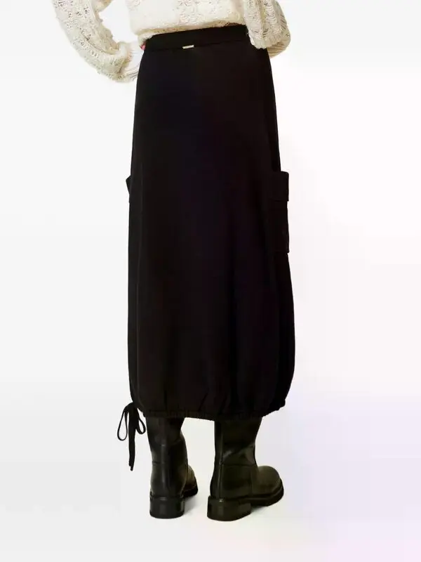 TWINSET Long Knit Skirt With Pockets