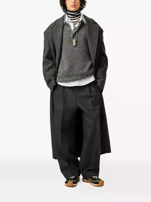 AMI Paris High-waisted Carrot-fit Wool Trousers