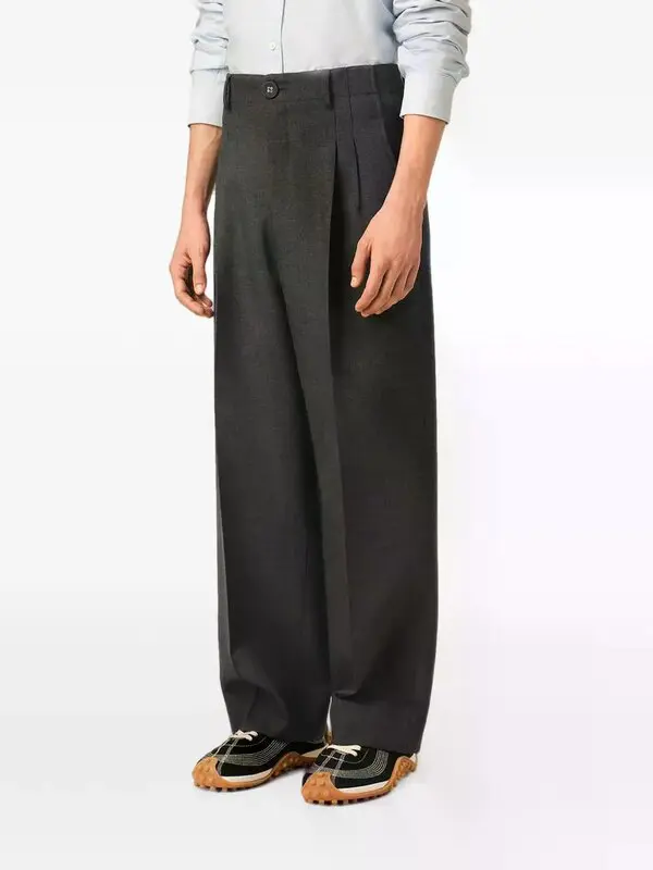 AMI Paris High-waisted Carrot-fit Wool Trousers