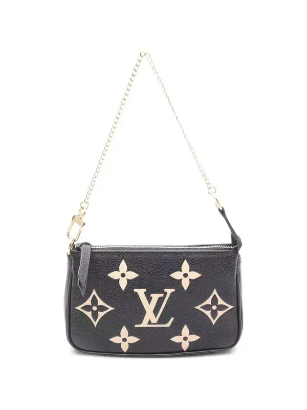 LOUIS VUITTON Monogram Empreinte Chain Tote Bag - Black
