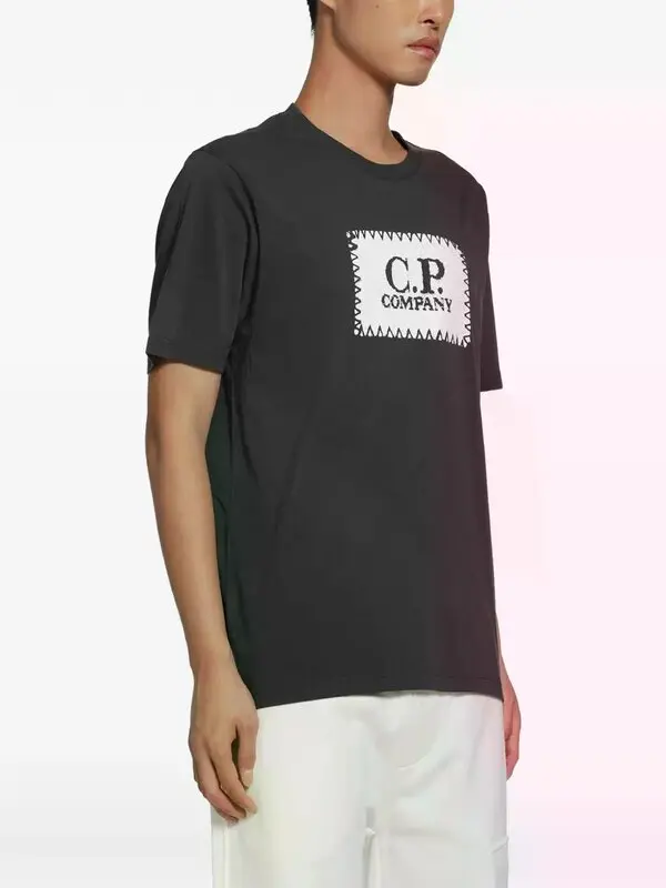 C.P. COMPANY 30/1 Jersey Short-sleeve Logo-label T-shirt - Grey