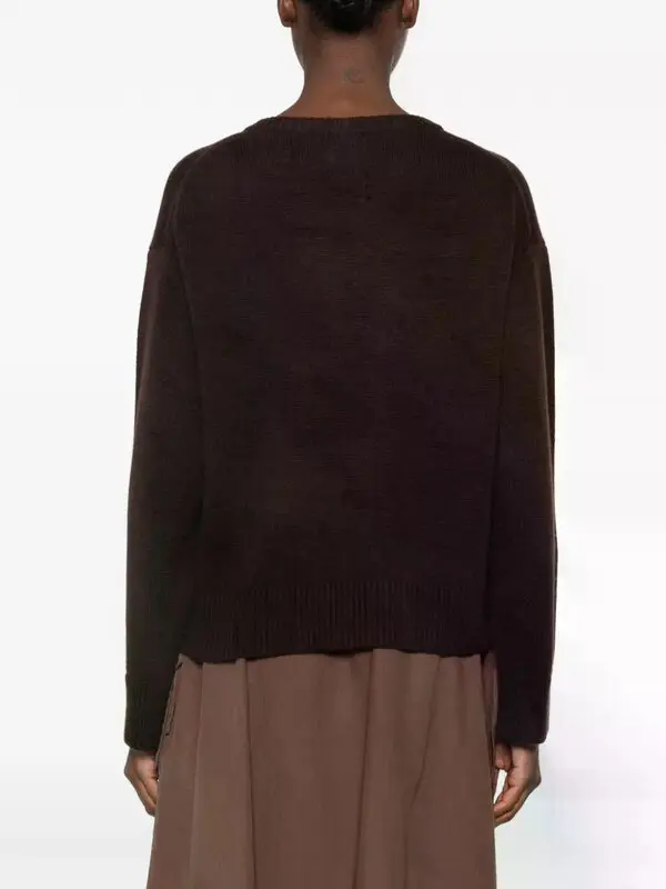 ALLUDE Ribbed-trim Crew-neck Sweater