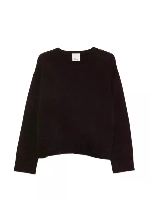 ALLUDE Ribbed-trim Crew-neck Sweater