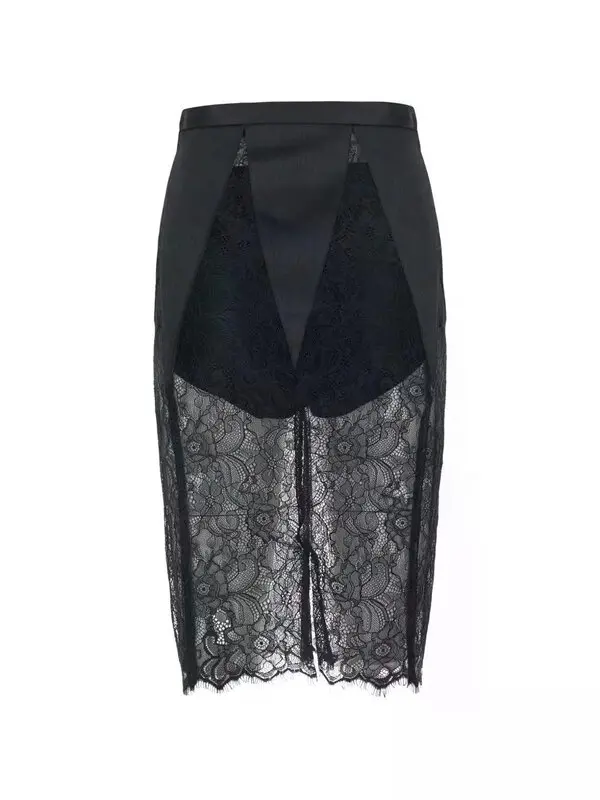 Elisabetta Franchi Lace-panelled Midi Skirt