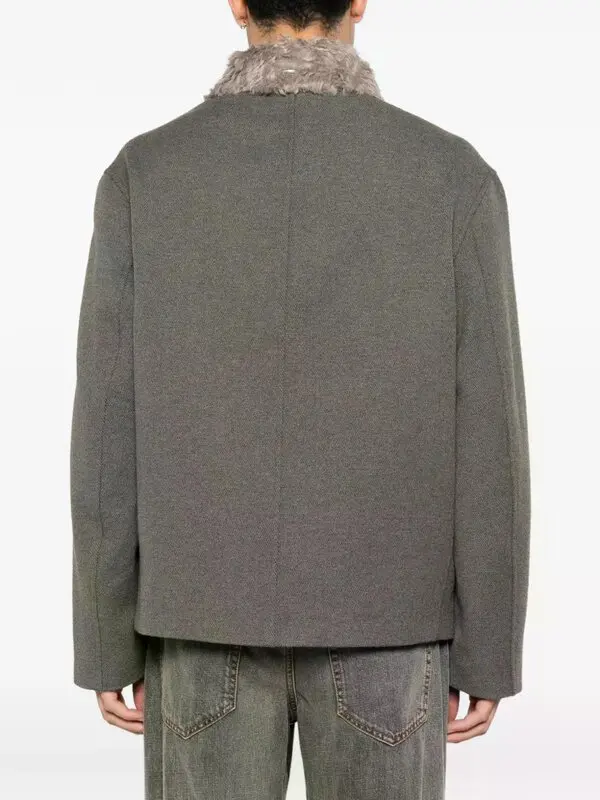 Our Legacy Faux-fur Collar Zip-up Jacket