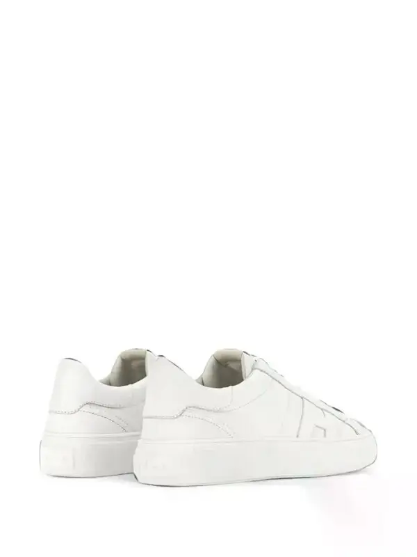 Hogan Lace-up Sneakers With Logo Patch - White