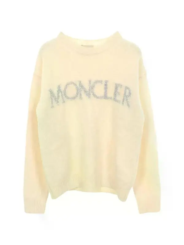Moncler Logo Knit Sweater - Neutrals