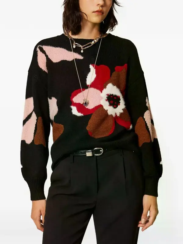 TWINSET Floral Intarsia Jumper